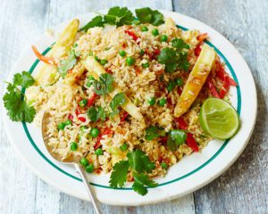 Vegetable Egg Fried Rice - Meatless Monday