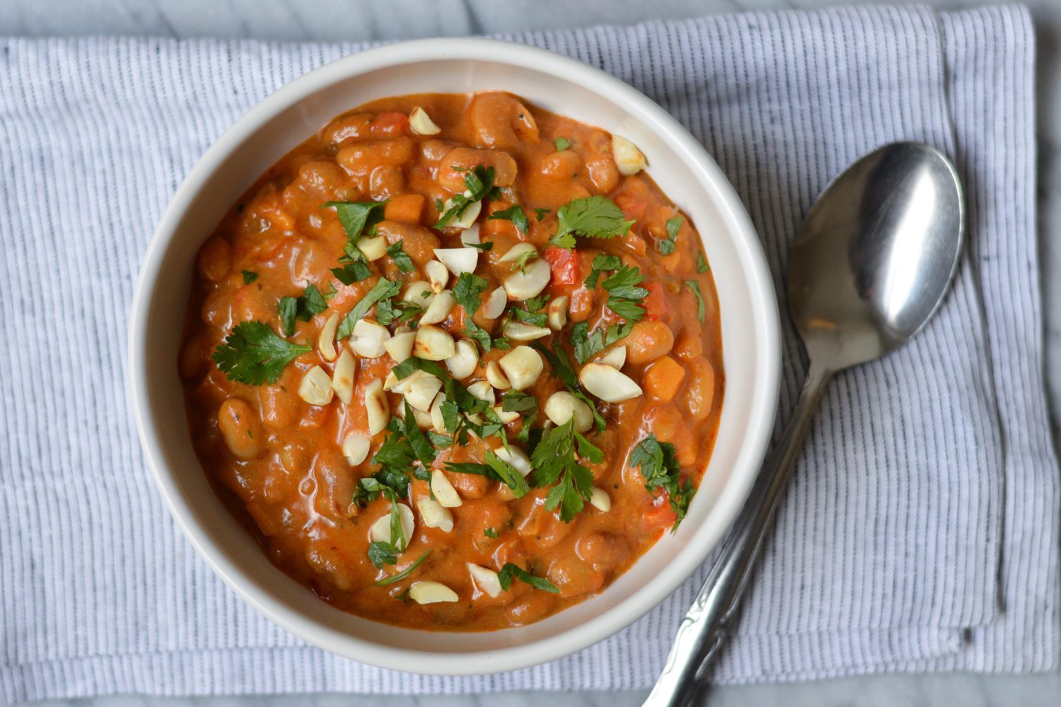 Peanut Butter Chili with Pinto Beans - Meatless Monday