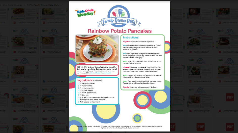 Family Dinner Date PDFs - The Monday Campaigns