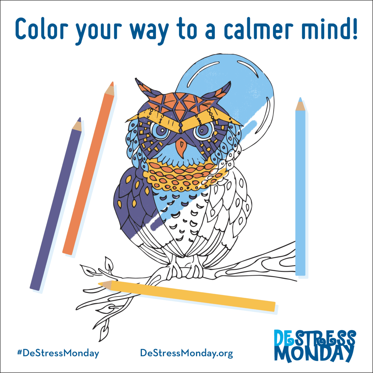 DeStress Monday at School - Mindful Coloring - The Monday Campaigns