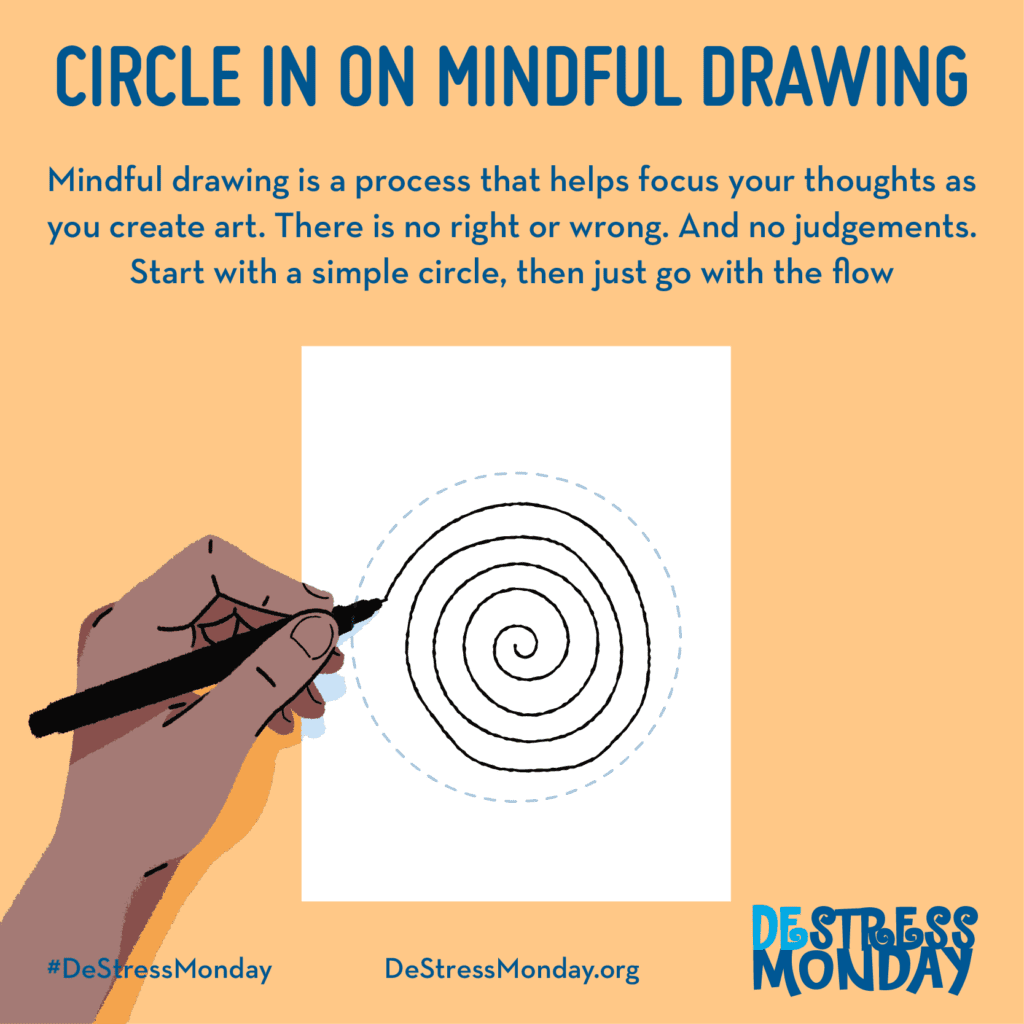 DeStress Monday at School - Mindful Drawing - The Monday Campaigns